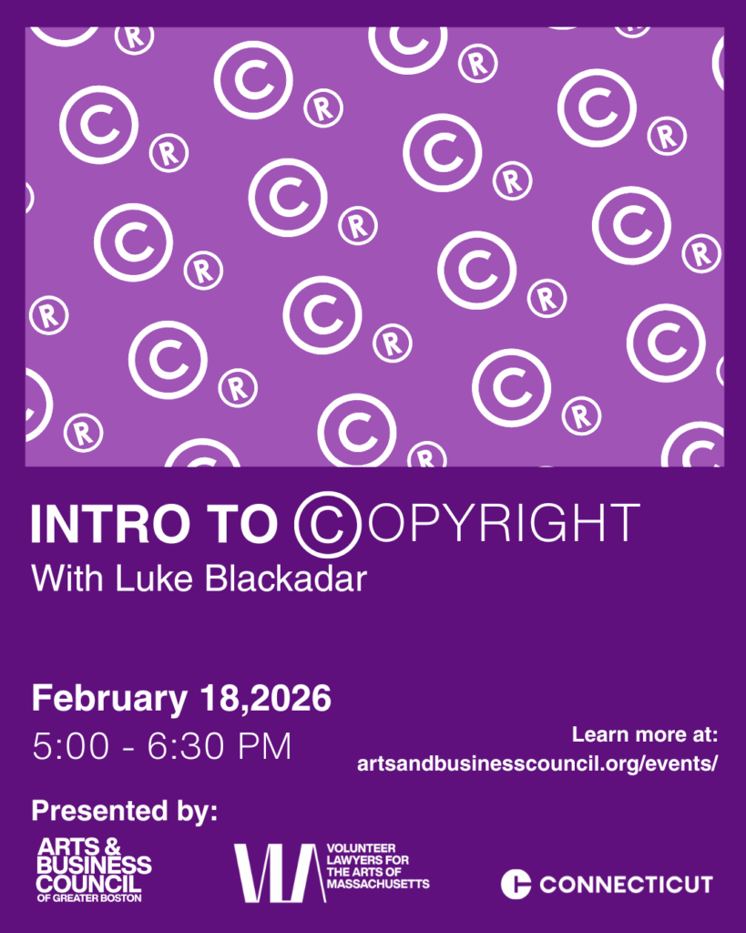 COA Presents: Intro to Copyright – Arts & Business Council Boston